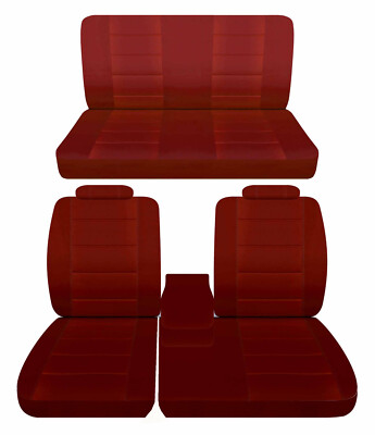 1981-1991 Pontiac 6000 Front and Rear Car Seat Covers fits | Maroon ...