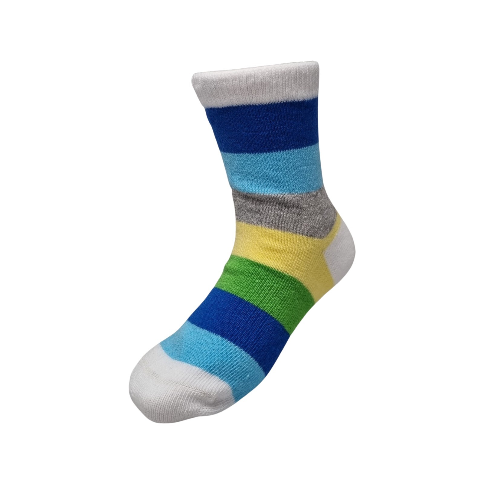 Boys Girls Striped Socks Rainbow Colour Cotton Rich 5-pack Ankle Kid ...