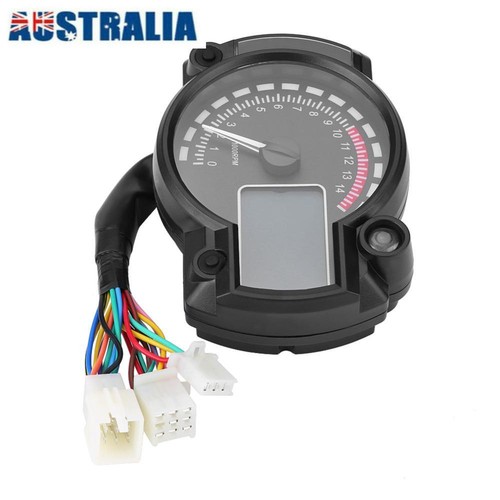 Universal Instrument 7 colors Waterproof LCD Speedometer Odometer ...