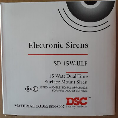 DSC SD 15W-ULF White 15W Dual Tone Electronic Siren (NOS) | eBay