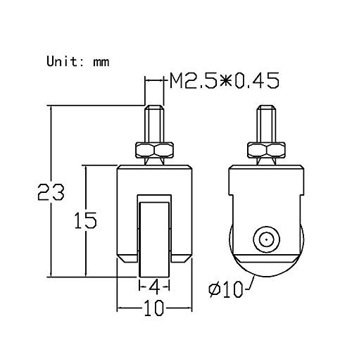 Roller Contact Point for Dial Indicator Depth Gauge Tool 10mm Diameter ...