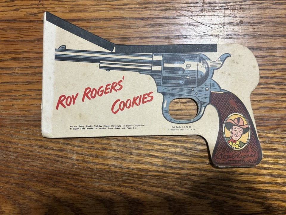 Rare Vintage 1950s Roy Rogers Cookies Advertising Crackin Good Gun ...