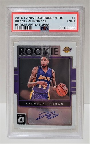 2016-17 Donruss Optic Brandon Ingram RC #1 - PSA 9 MINT AUTO Rookie ...