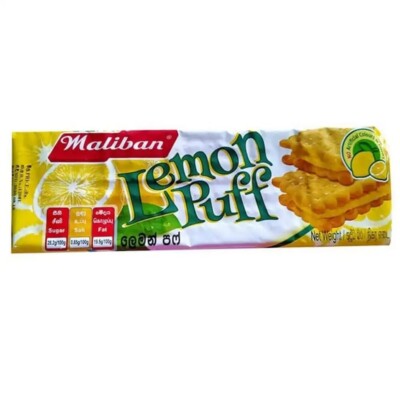 MUNCHEE LEMON PUFF TEA BISCUITS 200g GENUINE WITH REAL LEMON CREAM ...
