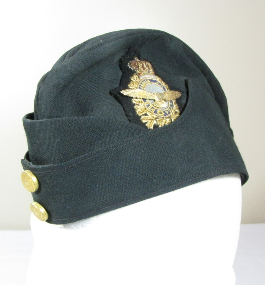 Vintage Royal Canadian Air Force RCAF Wedge Cap Authentic Sz 7 1/2 B5 ...