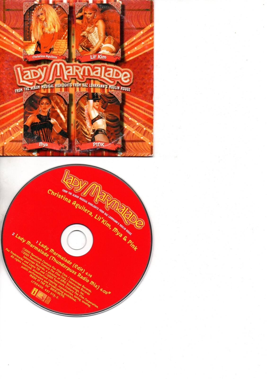 CHRISTINA AGUILERA RARE FRENCH CDS IN CARD PS LADY MARMELADE | eBay