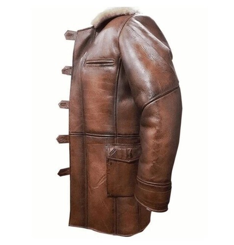 B7 Bomber Fur Coat for Men - Real Sheepskin RAF Air Force Flight Winter ...