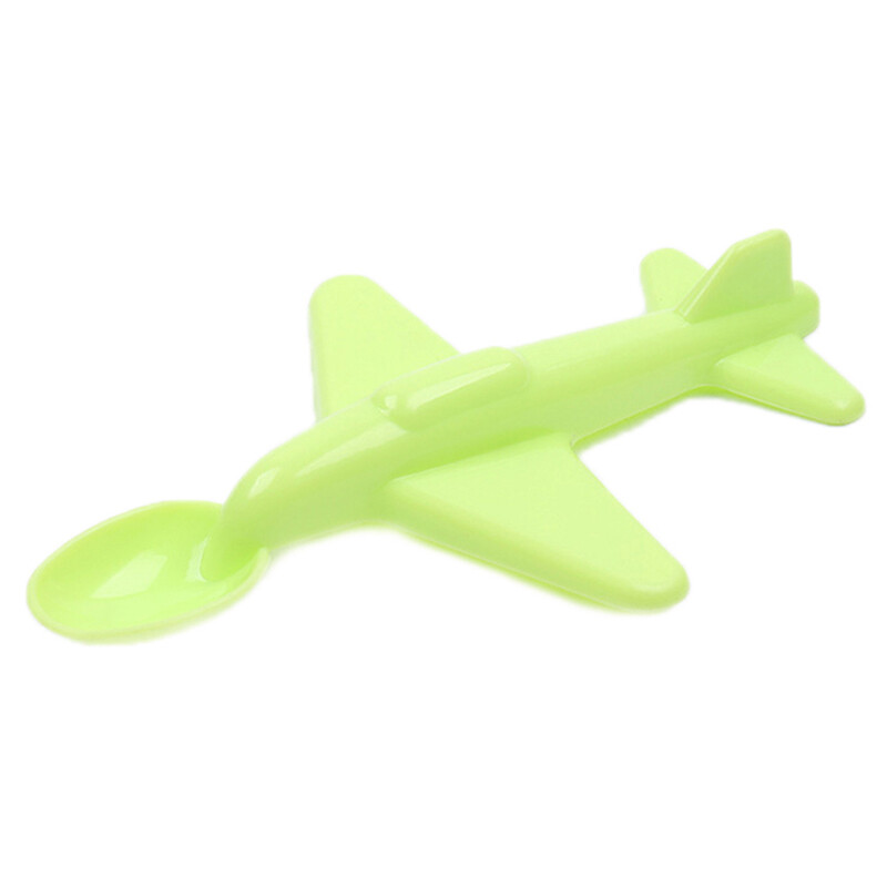 Fashion Baby Training Spoon Airplane Shape Long Handle Children Spoon ...