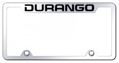 Durango Mirrored Steel Truck Cut-Out Logo License Plate Frame Official ...