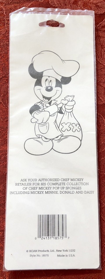 DISNEY CHEF MICKEY KITCHEN POP UP SPONGE DIVING MICKEY MOUSE NEW IN ...
