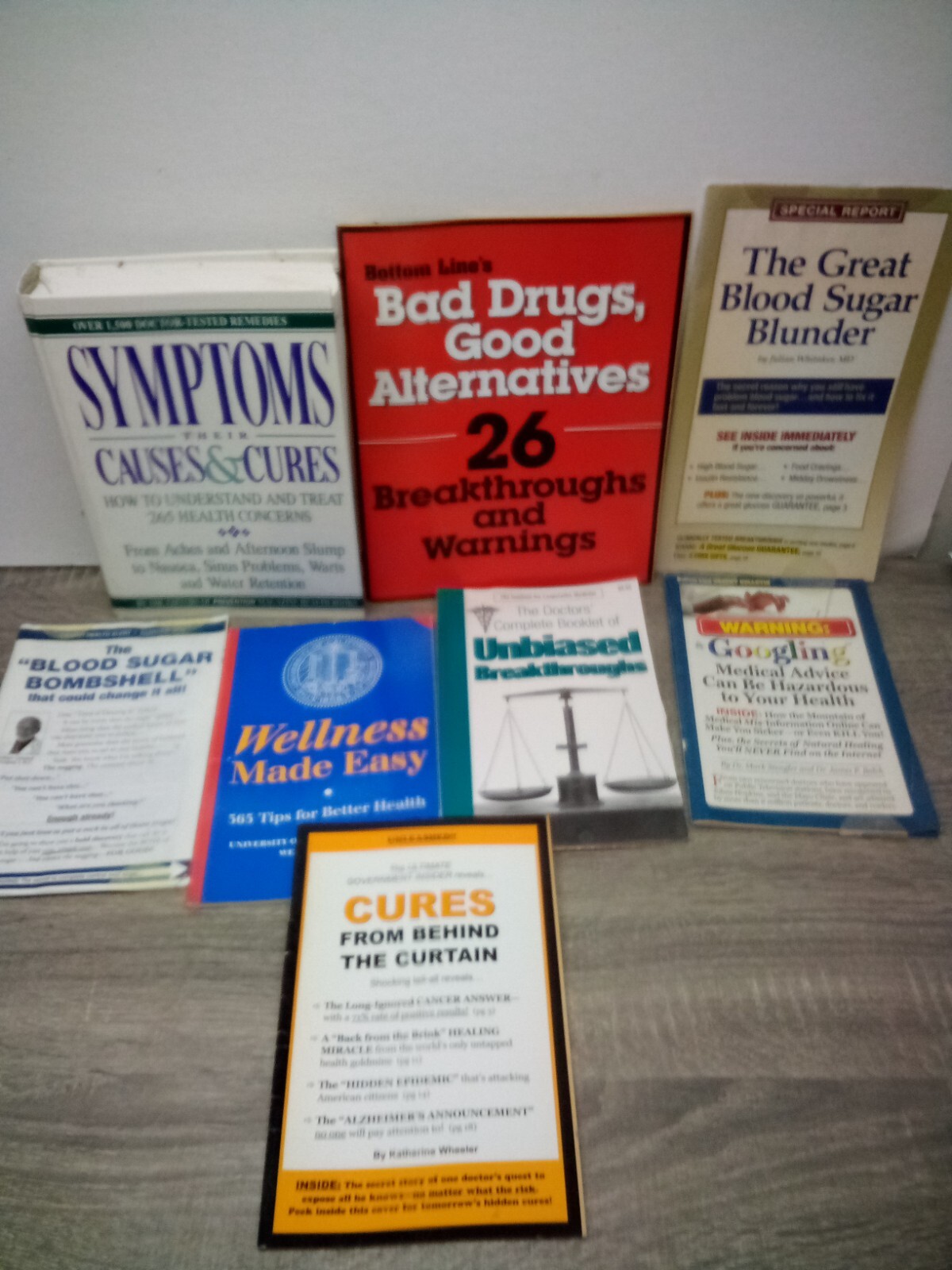 Book Lot of 9 Healthy and Wellness Cures medical healing foods health ...