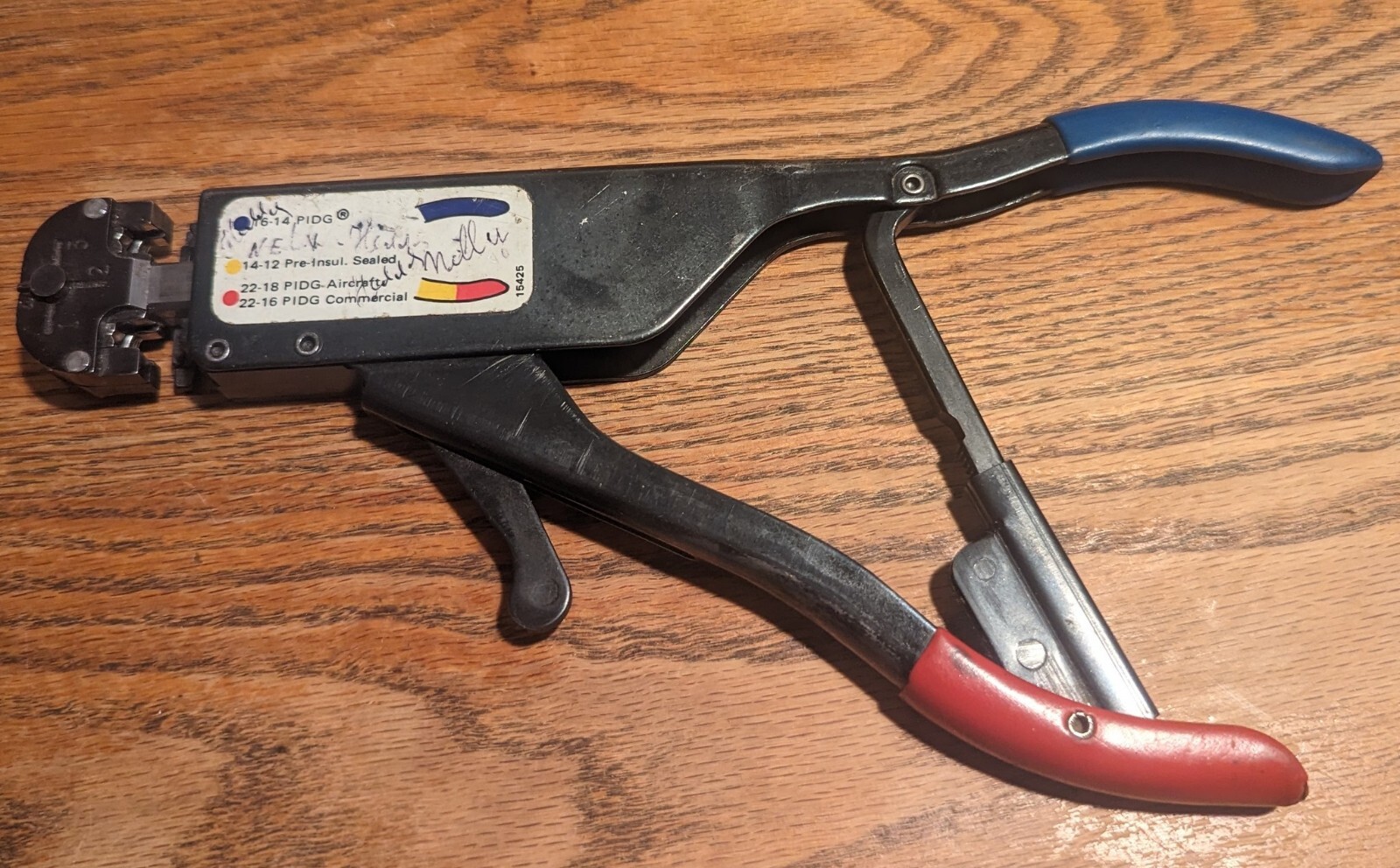 Amp / Tyco 59250 Red and Blue T head ratchet Crimp Crimper crimping ...