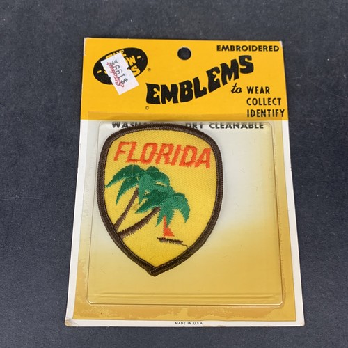 Vintage Embroidered Patch Florida, palm, trees, and sailboat | eBay