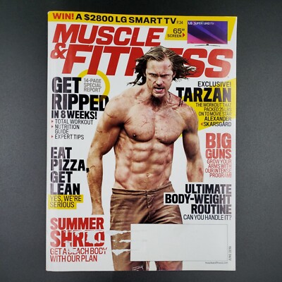 Muscle & Fitness Bodybuilding Magazine Alexander Skarsgard Tarzan June ...