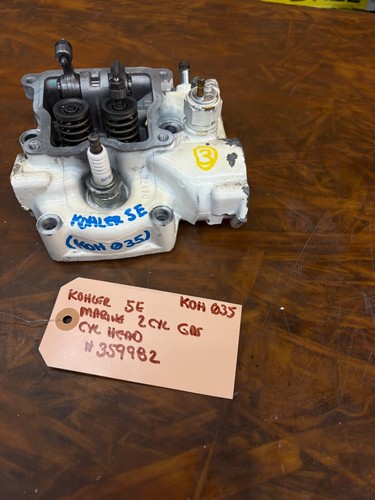 KOHLER 5E CYLINDER HEAD #359982 MARINE 2 CYL GAS LOW HOURS USE | eBay