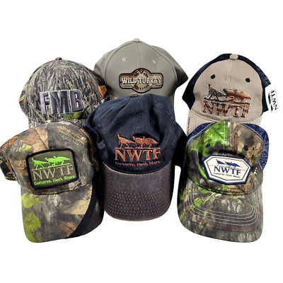 NWTF National Wild Turkey Federation Hat Caps Camo Committee Etc 6 ...