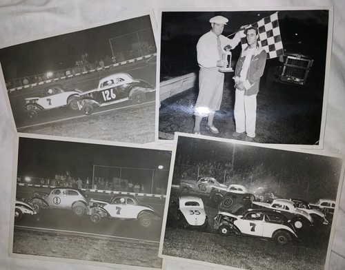 Vintage Lot 15 Stock Car Racing 1950s Photographs B&W 8X10s 5X7s+ Dirt ...