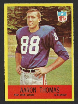 1967 PHILADELPHIA #119 AARON THOMAS New York Giants - CREASE FREE - EX+ ...