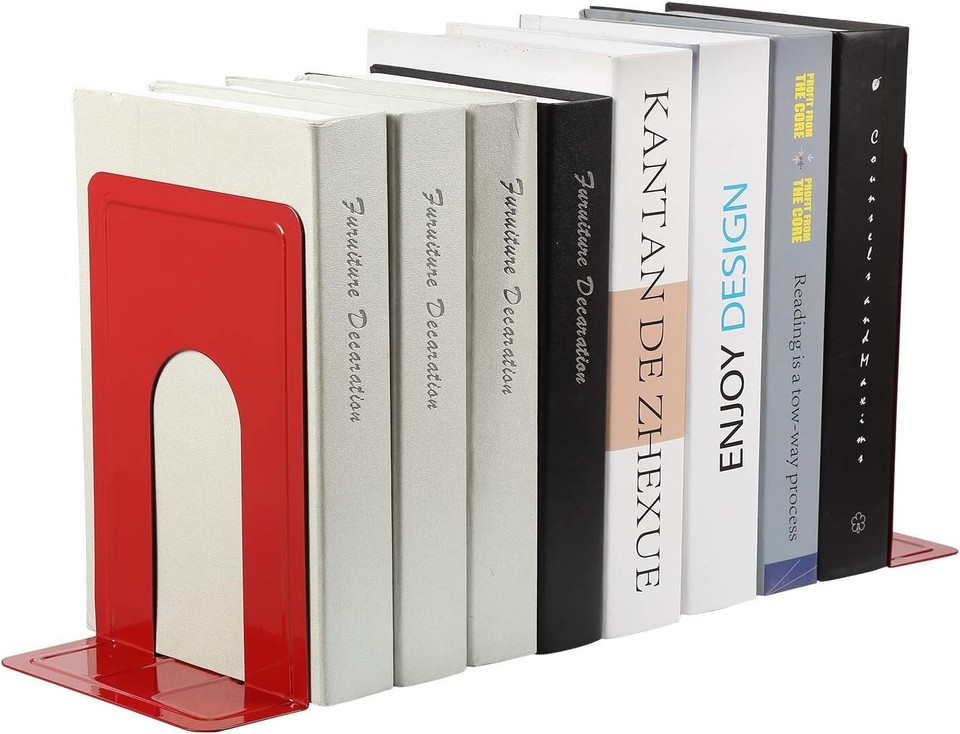 Bookends Metal Large Pair of Heavy Duty Book End Stand Support For ...