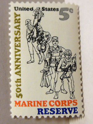 SCOTT # 1315 MARINE CORPS RESERVE 50TH ANNIVERSARY 5 CENT STAMP - MNH ...