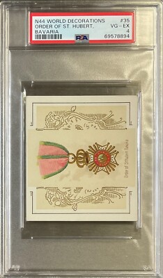 1890 N44 A & G World’s Dec. #35 ORDER OF ST. HUBERT, BAVARIA PSA 4 VG ...