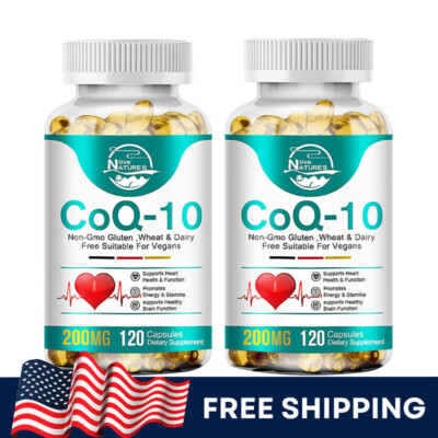 2×Coenzyme Q10 Supplement Increase Energy & Stamina,Cardiovascular ...