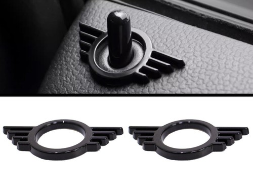 Black Satin Metal Door Pin Surround Badge For Mini Cooper R53 R56 F56 ...