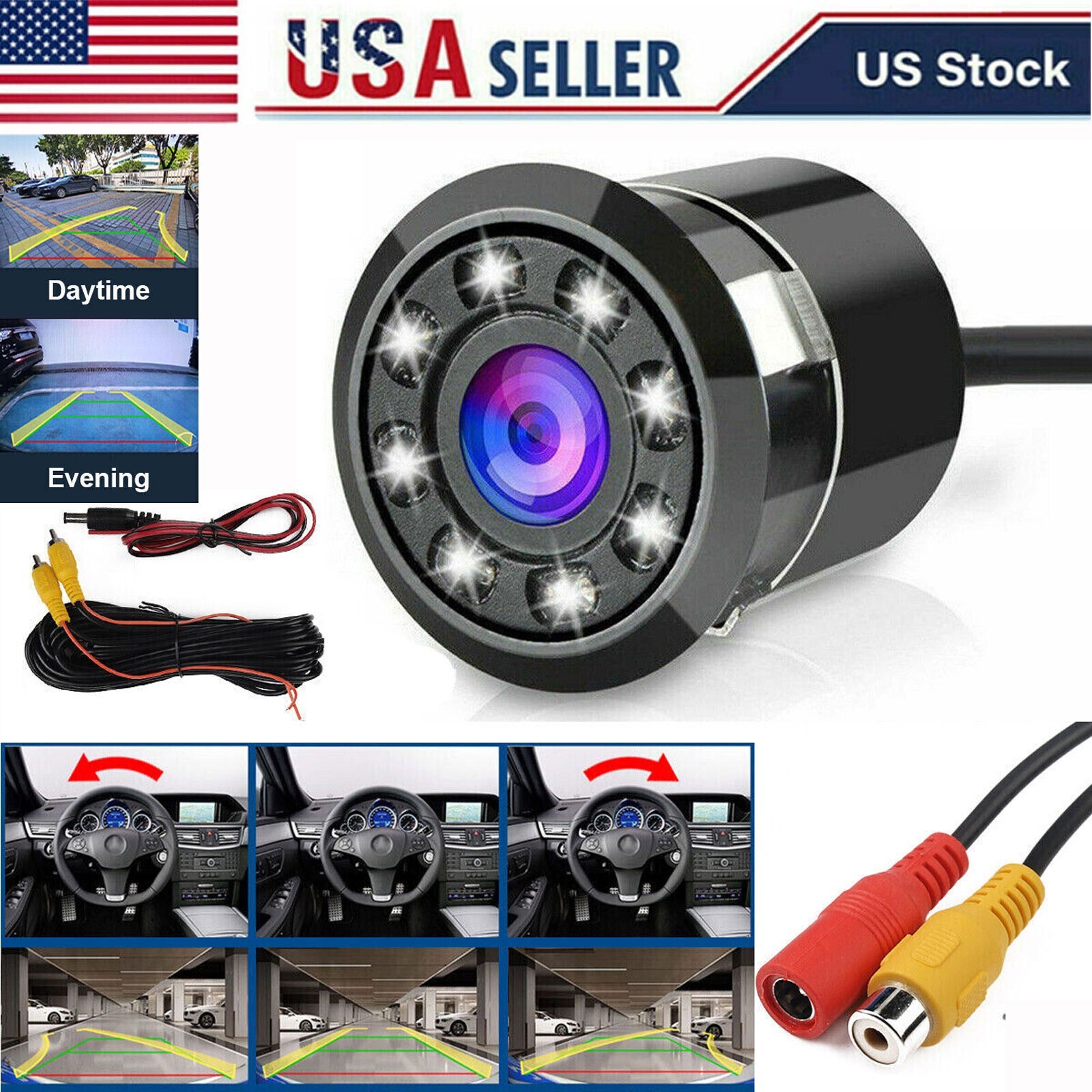 170° CMOS Backup Reverse Camera Car Rear View Night Vision Parking HD ...