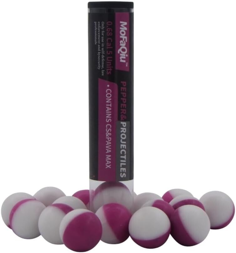 MAX 68 Cal Peppers Projectile OC and CS Ultrafine Powder Pepper Ball ...