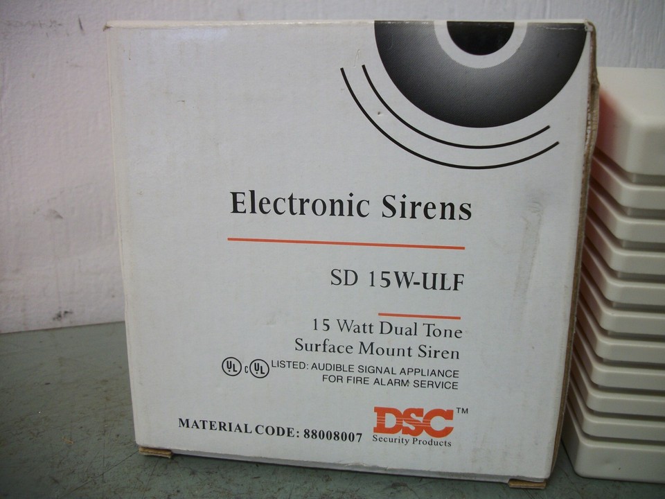 DSC 15W DUAL TONE SURFACE MOUNT FIRE ALARM SIREN SD 15W-ULF NIB | eBay