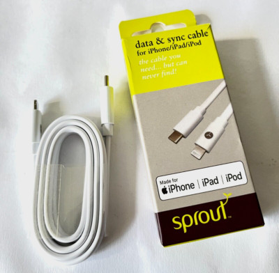 USB Cable for Apple Fast Charge & Data Sync Sprout Brand New | eBay