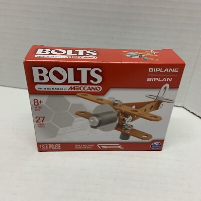 Erector by, Meccano - BIPLANE Metal Model Building Kit Boy Toy Arts ...