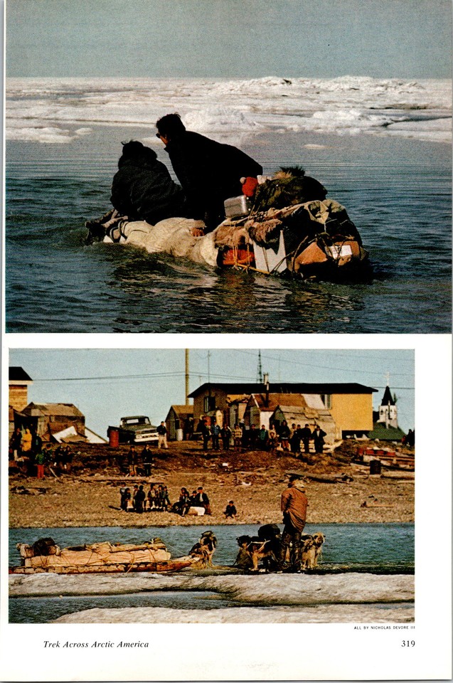 National Geographic Vintage Magazine Print Trek Across Arctic America ...