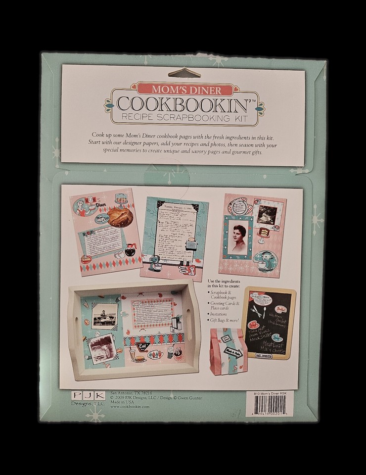 CookBookin' Recipe Scrapbooking Kit Mom's Kitchen #810 NOS 61 Pcs ...