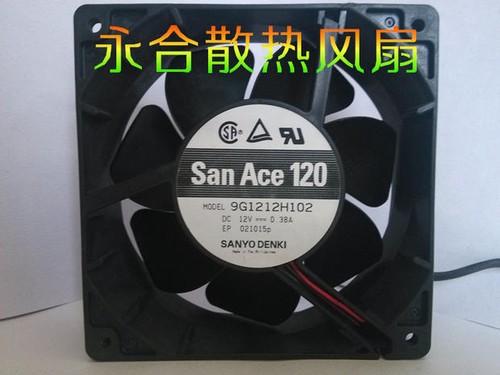 1 PCS SANYO Fan 9G1212H102 DC 12V 0.38A 12038 12cm 2 wire cooling fan ...