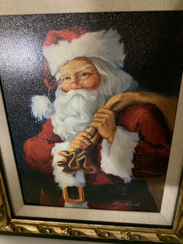 Susan Comish Stunning “Santa” Framed Print Painting Signed 14” X 11” | eBay