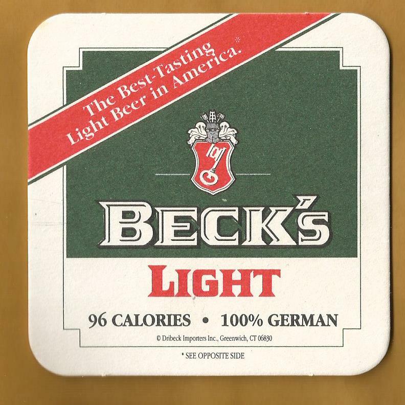 16 Beck's Light Coasters Best Tasting Light Beer In America | eBay