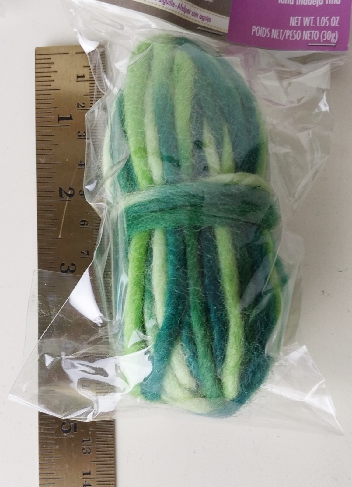 Dimensions Green Shades Pencil Roving 100% Wool for Needle Felting Lot ...