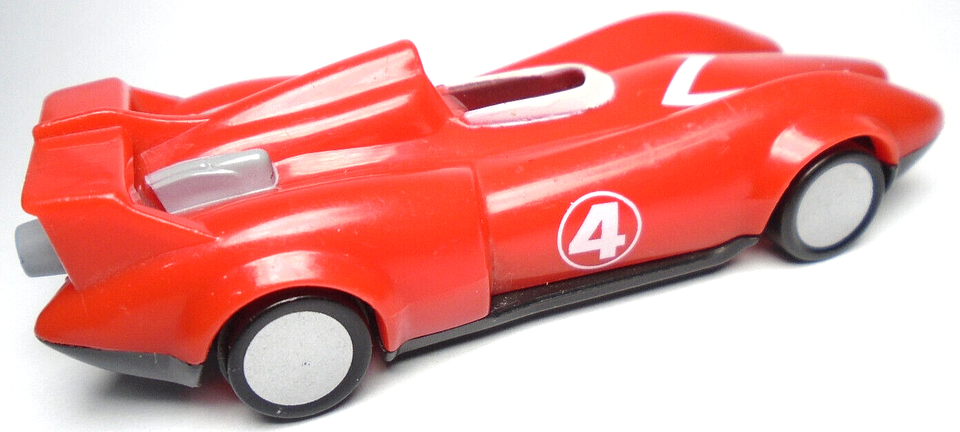 WBEI SPEED RACER MACH 4 RED 4" MCDONALD'S PLASTIC TOY RACE CAR WITH ...