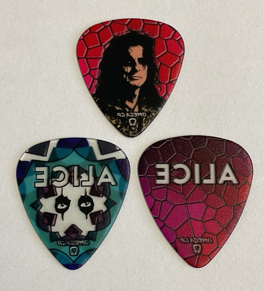 Alice Cooper 2025 Stained Glass 3 Pack COMPLETE Set Guitar Pick | eBay