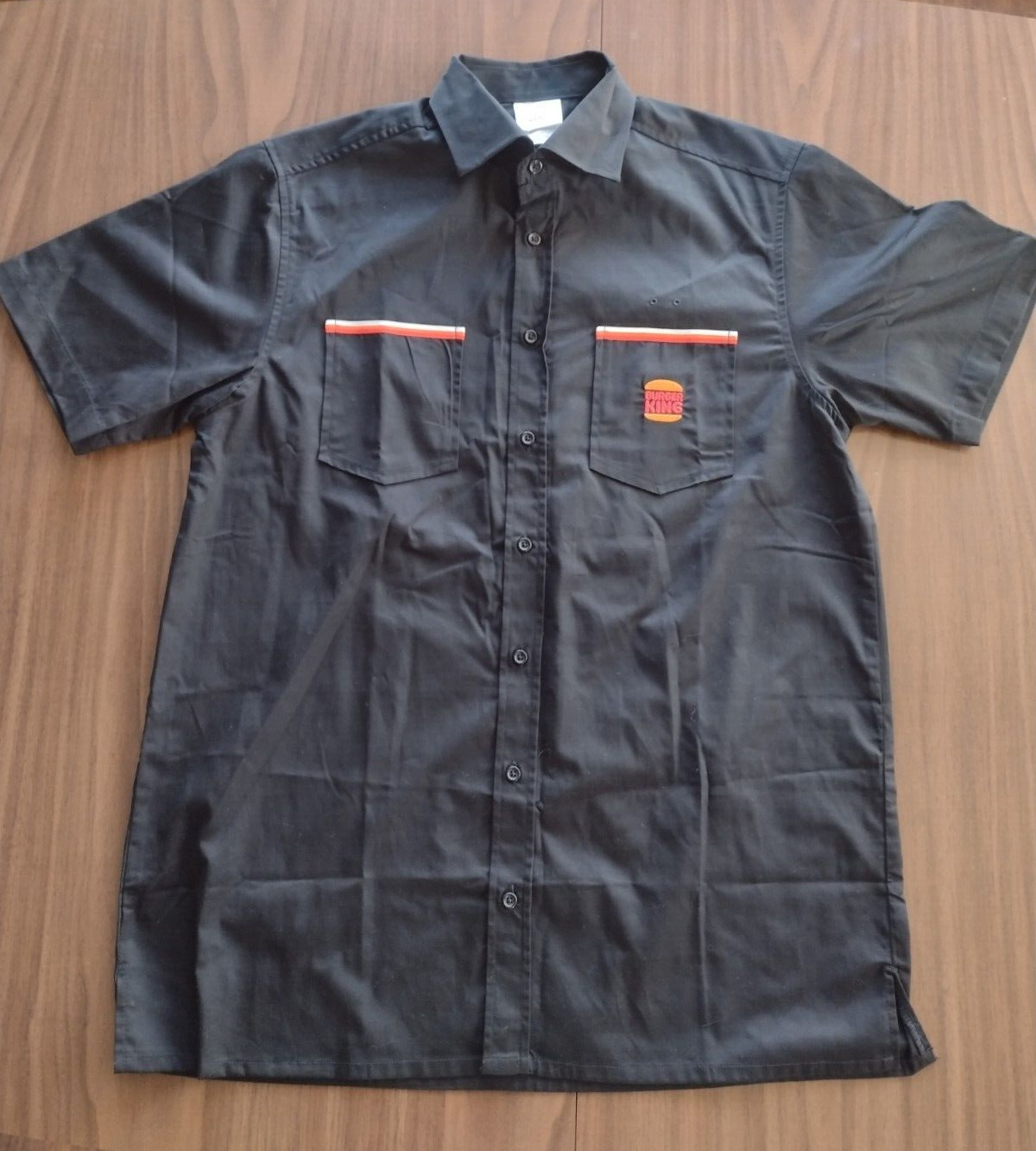 Burger King Employee Work Uniform Mens Medium Black B… - Gem