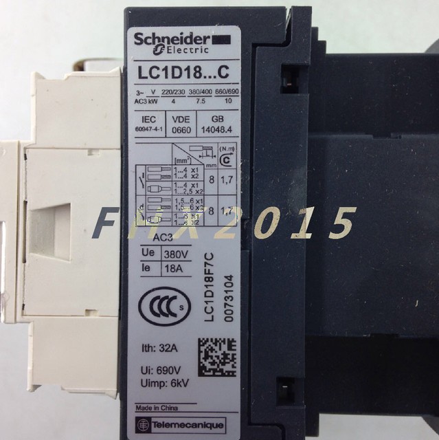 Schneider LC1D18 AC Contactor 24v-dc 32a Amp 15hp for sale online | eBay