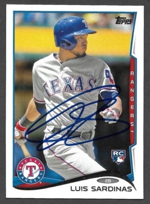 2014 TOPPS US 104 Luis Sardinas ROOKIE RANGERS SIGNED AUTOGRAPH AUTO ...