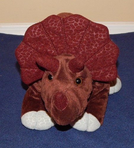 13" Kohls Maroon How Do Dinosaurs Say Goodnight Plush Triceratops | eBay