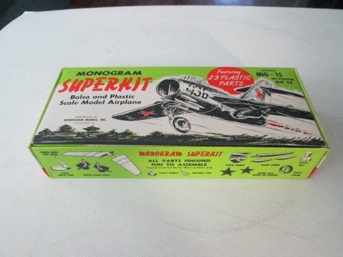 VINTAGE MONOGRAM SUPERKIT RUSSIAN MIG*15 JET FIGHTER MODEL KIT. | eBay