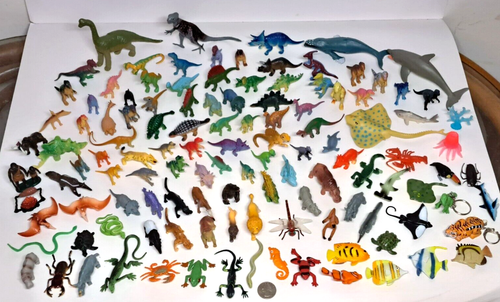 Vintage Large Lot of 120 Rubber and Plastic Toy Dinosaur - Modern ...