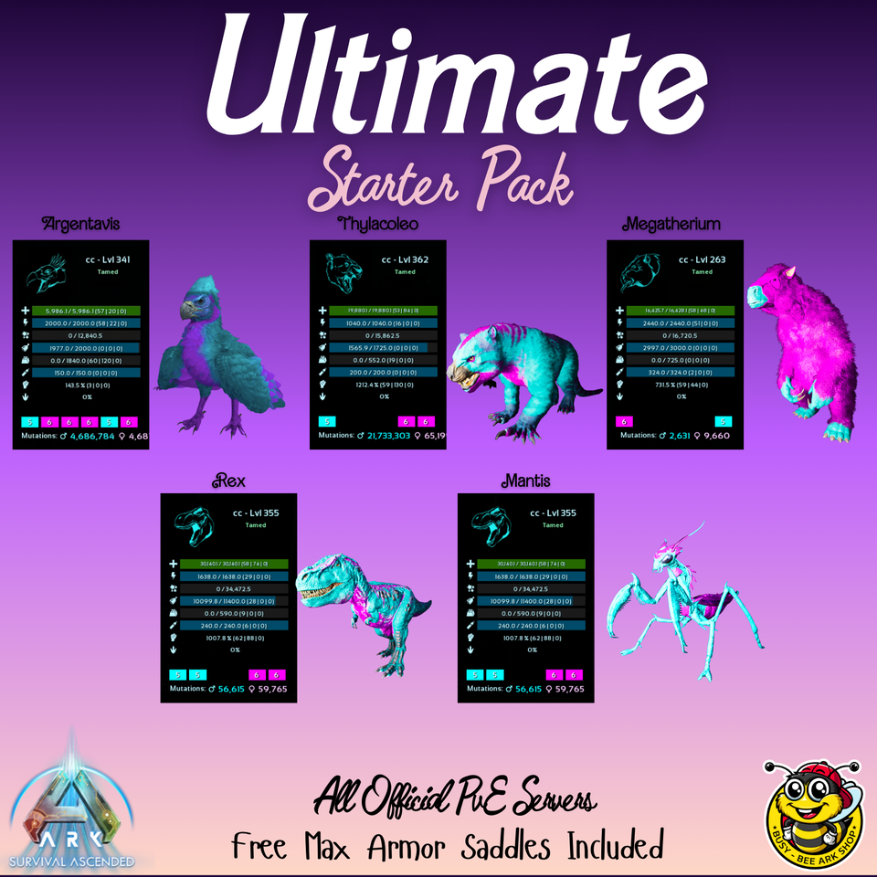 🔥-ARK-Ascended-PVE-OFFICIAL-METAL-BASE-STARTER-PACK-Ultimate-BusyBee | eBay