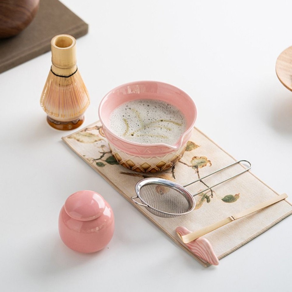 2/5/8PCS Ceramic Matcha Bowl Ice Cream Matcha Whisk Holder Tea Lovers ...
