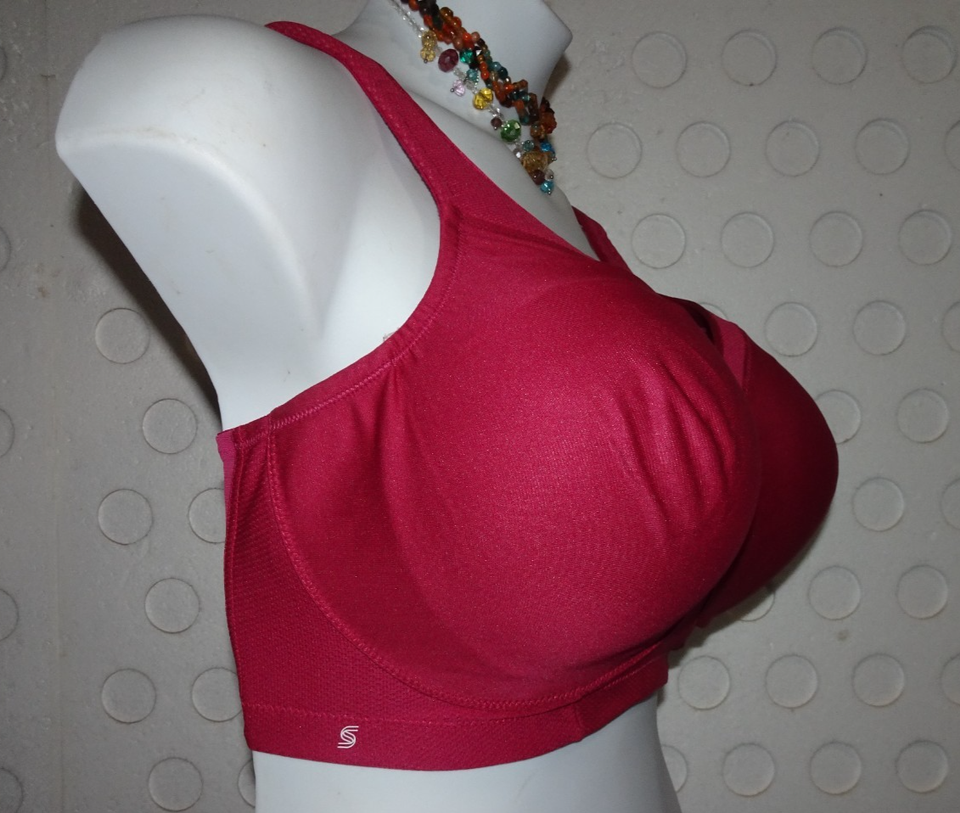 Glamorise 1006 Ultimate Full Figure Soft Cup Sports Bra Red Ruby 40H ...