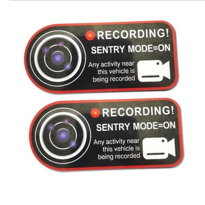 Sentinel Mode Alarm System Decal 10*4.5cm Prompt Stickers Vehicle ...